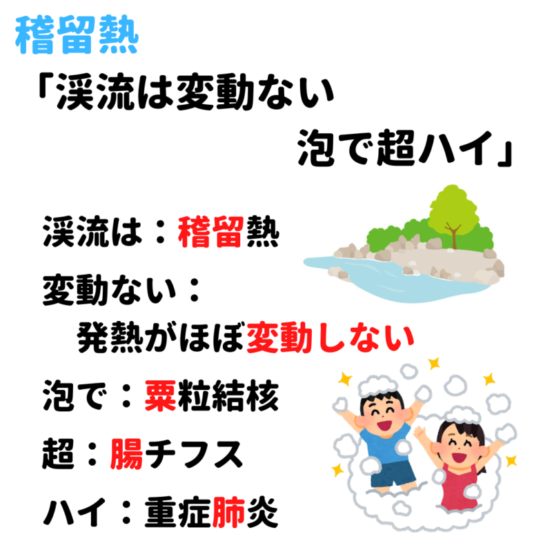 熱型 稽留熱 弛張熱 間欠熱 覚え方 語呂合わせ｜＊看護国試ゴロ＊看護師国家試験対策 絶対合格するぞ！